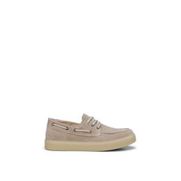 Marc O'Polo MARC O'POLO Herren Bootsschuh "aus weichem Veloursleder", Gr. 45light taupe, Obermaterial: 100% Leder, unifarben, Schuhe