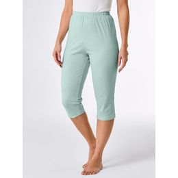 w&auml;schepur W&Auml;SCHEPUR Damen Caprihose, Gr. 36, gr&uuml;n, 100% Baumwolle, gemustert, gepunktet, Hosen
