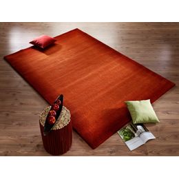 Wollteppich, B:90cm H:8mm L:160cm, rot, OCI DIE TEPPICHMARKE, Wolle, Wohnzimmer, Teppiche, "Vinciano Tami", reine Wolle, handgekn&uuml;pft, echter Nepal,