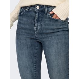 Only Damen Skinny-fit-Jeans "ONLPOWER MID PUSH UP SK DNM TAI886", blau, Gr. M, unifarben, Denim/Jeans, Obermaterial: 92% Baumwolle, 6% Polyester, 2%