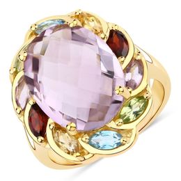 Rafaela Donata Damen Fingerring "K704", 54, Silber 925 (Sterlingsilber), 2,8mmgelbgold, Silber 925 (Sterlingsilber), Fingerringe, aus Sterling Silber