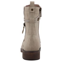 Mustang Shoes Damen Winterstiefelette "Elfi", Gr. 42, grau, Lederimitat, Schuhe, Winterstiefel mit Rei&szlig;verschluss und markanter Schn&uuml;rung