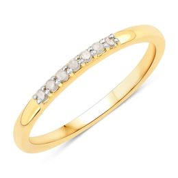 Rafaela Donata Damen Fingerring "K731", 52, Diamantengelbgold, Diamanten, Fingerringe, aus Sterling Silber