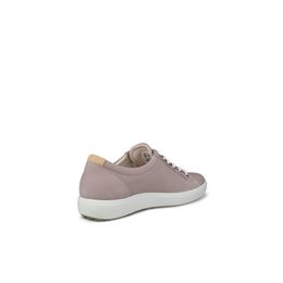 Ecco Damen Sneaker "SOFT 7 W", Gr. 40, rosa, Nubukleder, unifarben, Schuhe, Halbschuh, Freizeitsneaker, Schn&uuml;rschuh in schmaler Form
