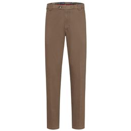 MEYER Herren Chinos "Roma", braun, Gr. 44, unifarben, 97% Baumwolle, 3% Elasthan, Hosen, mit Stretch-Dehnbund aus weicher Baumwollmischung
