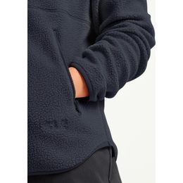 Jack Wolfskin Damen Stehkragenpullover "LITE CURL HZ W"schwarznavy, Gr. XXL, Obermaterial: 100% POLYESTER. Futter: 100% POLYESTER, Pullover