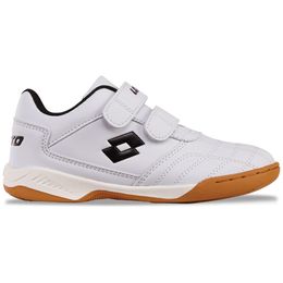 Lotto M&auml;dchen Hallenschuh, Gr. 32, schwarz-wei&szlig;, Synthetik, mehrfarbig, Schuhe, - mit nicht-f&auml;rbender Sohle