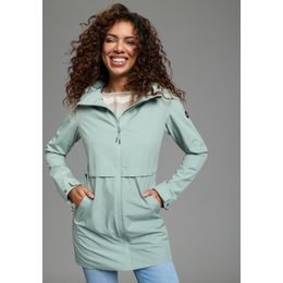 Polarino Damen Funktionsjackehell, gr&uuml;n, Gr. 46, unifarben, Web, Obermaterial: 100% Polyester. Futter: 100% Polyester, Jacken, leicht, Wasserdicht,