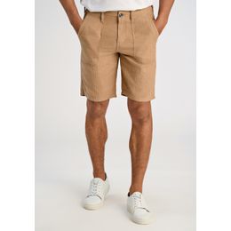 LINDBERGH Herren Shorts "Leinenshorts Relaxed Fit", beige, Gr. XXL, meliert, Obermaterial: 55% Baumwolle, 45% Leinen, Hosen