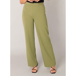 Base Level Damen Treggings "Yarah"gr&uuml;n, Gr. 46, unifarben, Web, Obermaterial: 97% Polyester, 3% Elasthan, Hosen, mit elastischem Bund