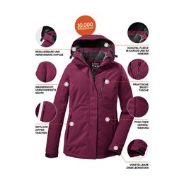 Killtec Damen Outdoorjacke "KOW 140 WMN JCKT"dunkelpurpur, Gr. 36, Obermaterial: 100% Polyester;Futter: 100% Polyester;F&uuml;llung: 100% Polyester,