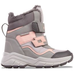 Lotto M&auml;dchen Klettboot, Gr. 28, grau, Synthetik, mehrfarbig, Schuhe, - mit kuschelig-w&auml;rmendem Futter