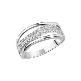 Vivance Damen Fingerring "925 Sterling Silber rhodiniert Zirkonia wei&szlig;", 062 (19,7), Silber 925 (Sterlingsilber), wei&szlig;, Silber 925 (Sterlingsilber),