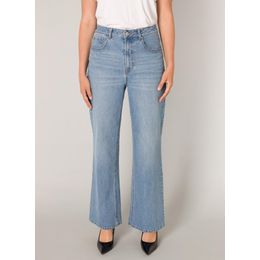 Base Level Damen Weite Jeans "Amy", blau, Gr. 40, unifarben, Denim/Jeans, Obermaterial: 98% Baumwolle, 2% Elasthan, Jeans, mit Waschung