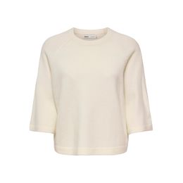 Only Damen Strickpullover "ONLSIMONI 3/4 PULLOVER KNT NOOS"birch detail:melange, Gr. S, meliert, Strick, Obermaterial: 74% Polyacryl, 24% Polyester,