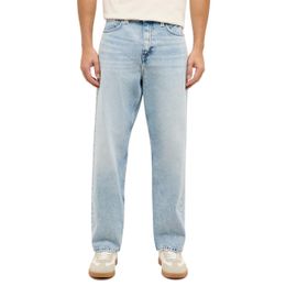 Mustang Herren Straight-Jeans "Herren Style Jeff Relaxed Straight"312 mittelblau, Gr. 31, unifarben, Denim/Jeans, 100% Baumwolle, Jeans