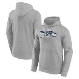 Fanatics Damen Kapuzenpullover "Fanatics Hoodie Seattle Seahawks Worn Graphic", grau, Gr. M, 80% Baumwolle, 20% Polyester, Pullover