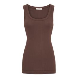 Funktionstop SEAMLESS BASIC "Seamless Basic Top Crush", Damen, Gr. S/M, java, Obermaterial: 100% Baumwolle, Tops