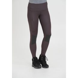WHISTLER Damen Funktionstights "Millie", braun, Gr. 40, mehrfarbig, 85% Polyamid, 15% Elasthan, Hosen, mit verst&auml;rkten Eins&auml;tzen