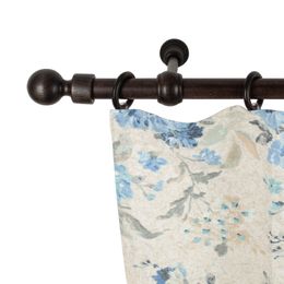 Gardinenstange SN DECO GROUP, L:360cm, grau, Holzwerkstoff, Gardinenstangen, "Giro", 28 mm, Holz, verschiedene L&auml;ngen und Farben, Komplettset