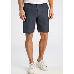 LINDBERGH Herren Shorts "Leinenshorts Relaxed Fit", blau, Gr. XS, meliert, Obermaterial: 55% Baumwolle, 45% Leinen, Hosen