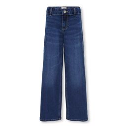 KIDS Only M&auml;dchen Weite Jeans "KOGSYLVIE CLEAN WDE LEG DNM BJ13964 NOOS", blau, Gr. 116, unifarben, Denim/Jeans, Obermaterial: 69% Baumwolle, 29%