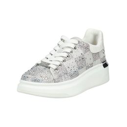 Steve Madden Damen Plateausneaker "Steve Madden Sneaker Textil", Gr. 39, silber, Textil, Schuhe
