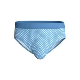 Calida Damen Slip "Cotton Code Design", Gr. Satlantic blau, Single Jersey, Obermaterial: 94% Baumwolle, 6% Elasthan, Unterhosen, weicher Elastikbund,