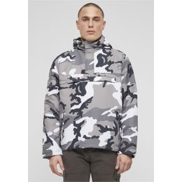 Brandit Herren Anorak "Brandit Herren Fleece Pull Over Windbreaker"snowcamo, Gr. 4XL, mehrfarbig, 100% Polyester, Jacken