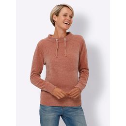 Classic Basics Damen Strickpullover "Langarm-Pullover", rot, Gr. 52, unifarben, 100% Polyester, Pullover