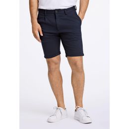 LINDBERGH Herren Chinoshorts "Chino-Shorts Regular Fit", blau, Gr. XXXL, meliert, Obermaterial: 75% Polyester, 22% Viskose, 3% Elasthan, Hosen