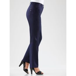 COSMA Damen Funktionshose, blau, Gr. 50, unifarben, 97% Baumwolle, 3% Elasthan, Hosen
