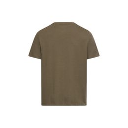 Camel Active Herren T-Shirt, braun, Gr. L, unifarben, Jersey, Obermaterial: 71% Baumwolle, 25% Polyester, 4% Elasthan, Shirts, mit Logo-Stickerei
