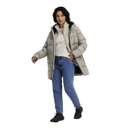 Jack Wolfskin Damen Steppmantel "FROZEN PALACE LONG JKT W RDS", beige, Gr. XL, Obermaterial: 100% Polyester. F&uuml;llung: 100% Polyester. Wattierung: 90%