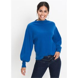 bonprix Damen Strickpullover "Oversize-Pullover aus Viskose-Mix", blau, Gr. 44, unifarben, Feinstrick, Obermaterial: 50% Viskose, 26% Polyamid, 24%