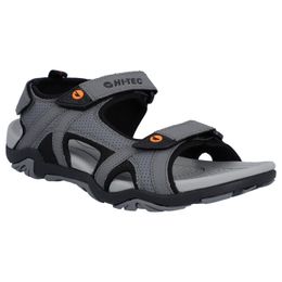 Sandale Hi-Tec "Hi-Tec Sandalen Crater", Herren, Gr. 41, Normalschaft, stahlgrau, schwarz, orange, Synthetisch, Schuhe Sandale