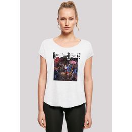 F4NT4STIC Damen T-Shirt "Long Cut T-Shirt 'David Bowie Me Down Album Cover'", wei&szlig;, Gr. M, Obermaterial: 100% Baumwolle, Shirts, Damen,Premium