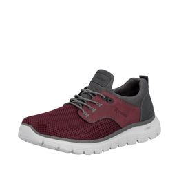 Rieker Herren Slip-On Sneaker, Gr. 43weinrot, grau, Lederimitat, Textil, Schuhe, Schlupfschuh, Halbschuh, Freizeitsneaker mit Gummizug