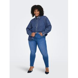 Only CARMAKOMA Damen Skinny-fit-Jeans "CARWILLY REG SK ANK RW DNM REA260 NOOS"special bright blau denim, Gr. 52, unifarben, Denim/Jeans,