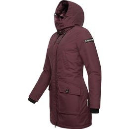 Navahoo Damen Winterjacke "Blizzardstorm", rot, Gr. M, Oberstoff: 70% Baumwolle, 30% Nylon. Futter: 100% Polyester. Wattierung: 100% Polyester.