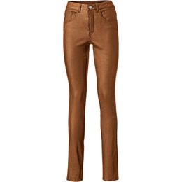 Heine Damen R&ouml;hrenhose, braun, Gr. 44, unifarben, 76% Viskose, 21% Polyamid, 3% Elasthan, Miedereinsatz:15% Elasthan, 85% Polyamid, Hosen