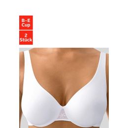 Damen T-Shirt-BH, NUANCE BY LASCANA, Gr. 80, schwarz, Microtouch, Obermaterial: 85% Polyamid, 15% Elasthan, BHs, mit B&uuml;gel & nahtlosen Cups &ndash; auch