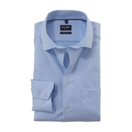 OLYMP Herren Businesshemd "Luxor modern fit", blau, Gr. 37, Web, Obermaterial: 100% Baumwolle, Hemden