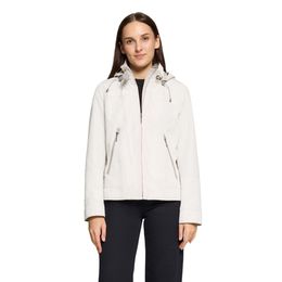 Gil Bret Damen Outdoorjacke, wei&szlig;, Gr. 36, unifarben, Web, Obermaterial: 100% Polyester, Jacken, mit Kapuze