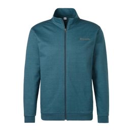Herren Sweatjacke, BENCH. LOUNGEWEAR, Gr. 52, blau, Sweatware, Obermaterial: 60% Baumwolle, 40% Polyester, unifarben, Basic, Sweatjacken, mit
