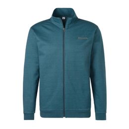 Damen Sweatjacke, BENCH. LOUNGEWEAR, Gr. 44, blau, Sweatware, Obermaterial: 60% Baumwolle, 40% Polyester, unifarben, Basic, Sweatjacken, mit