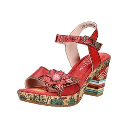 Laura Vita Damen High-Heel-Sandalette "Laura Vita Sandalen Leder", Gr. 42rot, Leder, Schuhe