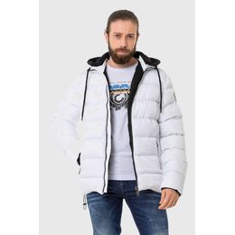 Cipo & Baxx CIPO & BAXX Herren Winterjacke "Winterjacke", wei&szlig;, Gr. M, unifarben, 100% Polyester, Jacken, im unifarbenen Look