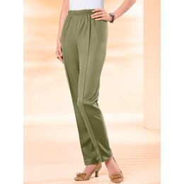 Classic Basics Damen Dehnbund-Hose, gr&uuml;n, Gr. 275, unifarben, 100% Polyester, Hosen