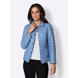 Damen Daunenjacke, blau, Gr. 48, CREATION L PREMIUM, unifarben, 100% Polyamid, F&uuml;llung:90% Daunen, 10% Federn, Jacken